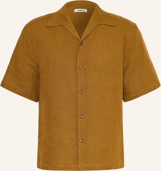 Sandro Sandro Resorthemd Regular Fit Aus Leinen braun