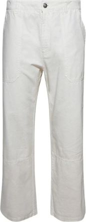 Palm Angels Homme, Pantalons, Beige, Taille: S Pantalon en coton beige large