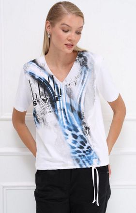 Passioni T-Shirt mit abstraktem Animal-Print