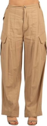 Pinko Pinko, Femme, Pantalons, Brun, Taille: 36 FR Wide Pantalons