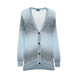 Etro Femme, Pulls, Bleu, Taille: 40 FR Gilet &agrave; Sequins