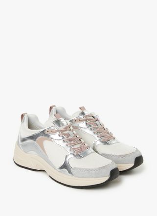 Geox Baskets Zarvia e cuir m&eacute;lang&eacute;