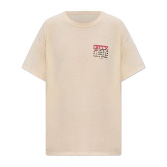Maison Margiela T-Shirt mit Logo - - Tops - Damen - Beige - L