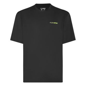 Plein Sport Homme, Tops, Noir, Taille: 4XL Micro Rib T-shirt Round Neck SS