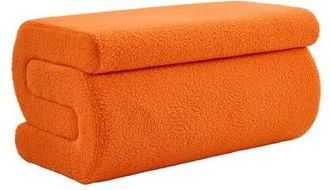 Sweeek Banc Design rev&ecirc;tement Bouclette Orange 1-2 Places L 92 x P 50 x H 45cm - Sasha