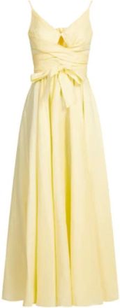 Zimmermann Femme, Robes, Jaune, Taille: 38 FR Robe Midi Sans Manches &agrave; &agrave; la Taille