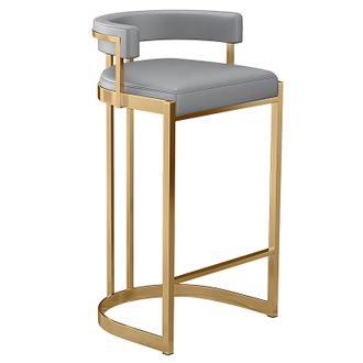 Generic Tresenhocker, Barhocker mit PU-Polsterung, K&uuml;cheninselstuhl mit U-f&ouml;rmiger, hohler R&uuml;ckenlehne und Antirutschmatten f&uuml;r den Essbereich