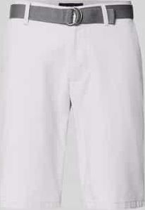 Christian Berg Bermudas mit G&uuml;rtel und Ges&auml;&szlig;leistentaschen