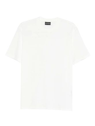 Emporio Armani T-Shirt mit Logo-Muster - Wei&szlig;