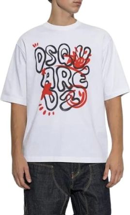Dsquared2 T-shirt imprim&eacute; - Homme - Tops - Blanc - Taille: L