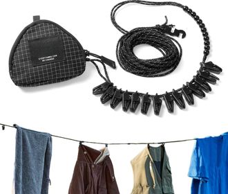 Generic W&auml;scheleine | Reflektierend Und Wetterfest Mit Aufbewahrungsm&ouml;glichkeit | Tragbare Kleidung W&auml;schest&auml;nder - f&uuml;r Kleidung Wandern Outdoor Innen Haus Ho