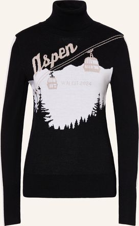 We Norwegians Rollkragenpullover After Ski Aus Merinowolle schwarz