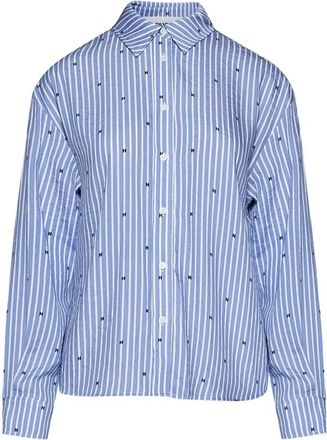 Silvian Heach Femme, Blouses et Chemises, Bleu, Taille: 42 FR Masia Shirt