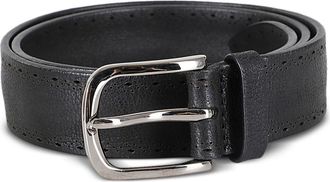 Orciani Schnalleng&uuml;rtel aus Leder - Schwarz