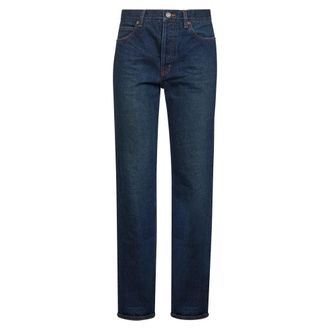 Saint Laurent Indigo Wash Straight Leg Jeans - - Jeans - Damen - Blau - W28