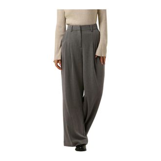Moss Copenhagen Weite Damen Hose Dunkelgrau - - Trousers - Damen - Grau - M