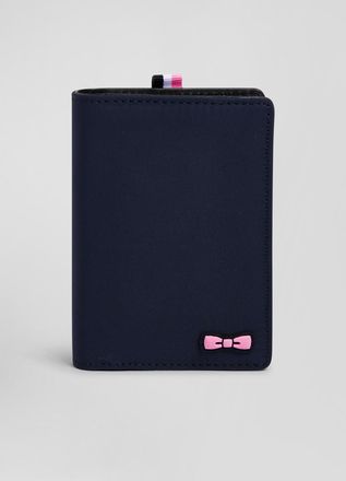 Eden Park Portefeuille Format Fran&ccedil;ais Bleu Marine &Agrave; Ruban Rose