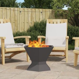 vidaXL Feuerstelle Sechseckig Schwarz 50x50x40 cm Stahl vidaXL877546