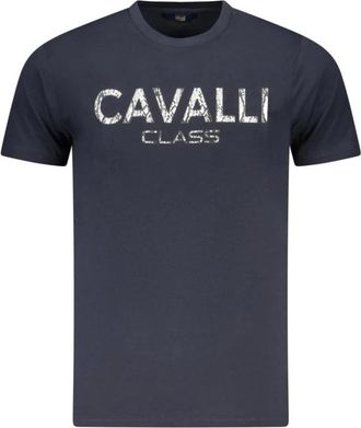Cavalli Blaues Logo-T-Shirt - - Tops - Herren - Blau - XL