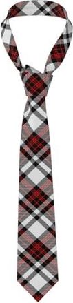 Generic Cravates Homme Rayures Tartan Rouges Sans Couture Fine Cravates &Eacute;troit Cravate Pour Accessoires F&ecirc;te Affaires
