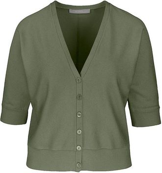 bianca Strickjacke ORIANE in modernem Feinstrick in Trendfarbe