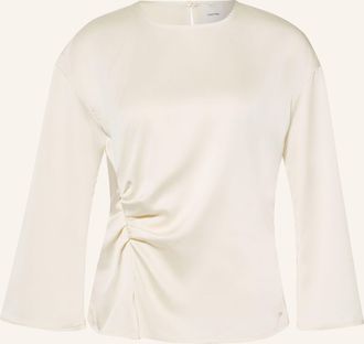 Calvin Klein Blusenshirt Aus Satin Mit 3/4-Arm weiss