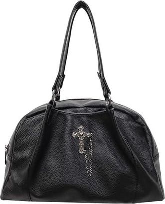 Generic Sac &agrave; main &agrave; bandouli&egrave;re en polyur&eacute;thane pour femme - Grande capacit&eacute; - Pour l&eacute;cole, les voyages quotidiens, Noir, 400*150*250mm