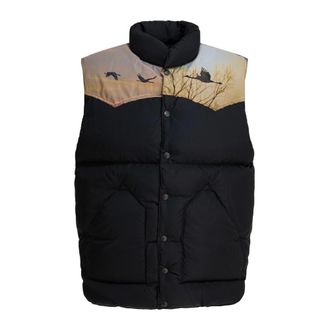 Needles Gilet matelass&eacute; &agrave; empi&egrave;cement grue - Homme - Vestes - Noir - Taille: M