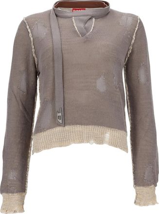 Diesel Rundhalspullover - Grau