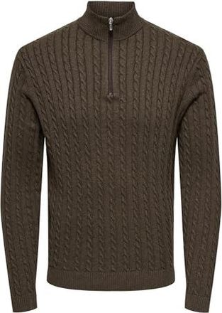 Only & Sons Onsloui Reg 12 Cabel Demi-Zip Knit Noos