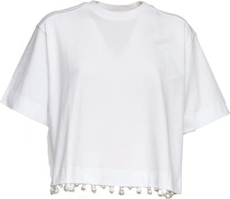 Sportmax Femme, Tops, Blanc, Taille: 42 FR T-Chemises