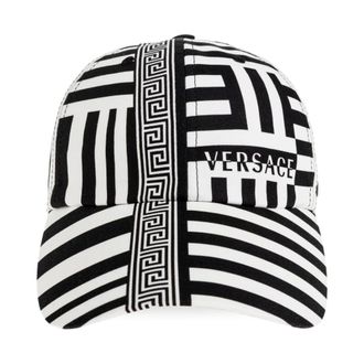 Versace unisex, Accessoires, Noir, Taille: 57 CM Casquette en coton imprim&eacute;