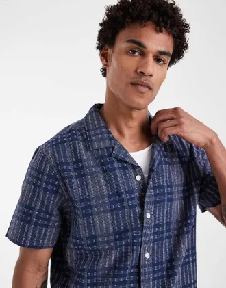 Levi's chemise &agrave; carreaux bleu fonc&eacute;