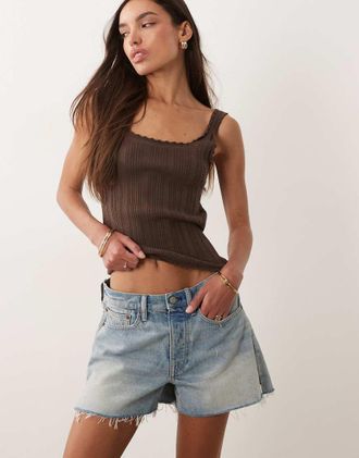 Polo Ralph Lauren Short en jean - Bleu clair d&eacute;lav&eacute;