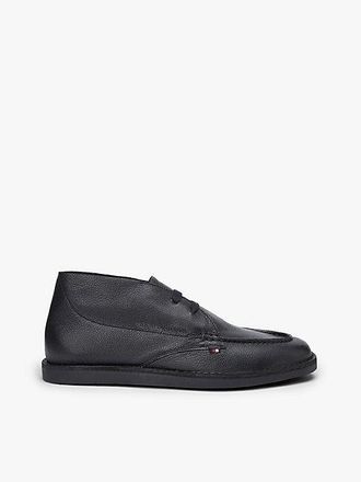 Tommy Hilfiger Bottes Chukka en cuir &agrave; surpiq&ucirc;res et lacets