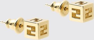 Fendi Quadratische Ohrstecker aus Messing mit FF-Monogramm