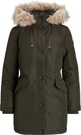 Ralph Lauren FAUX-FUR-TRIM HOODED PUFFER COAT