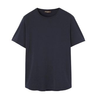 Loro Piana Blau Seide-Baumwolle Jersey T-Shirt - - Tops - Herren - Blau - 2XL