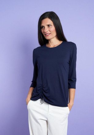 Seidel Moden 3/4-Arm-Shirt mit Raff-Detail vorne - MADE IN GERMANY