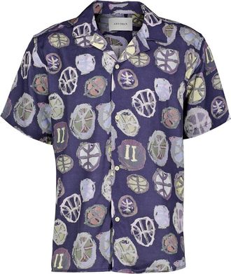 Les Deux Herren Freizeithemd ARTIST AOP aus Lyocell