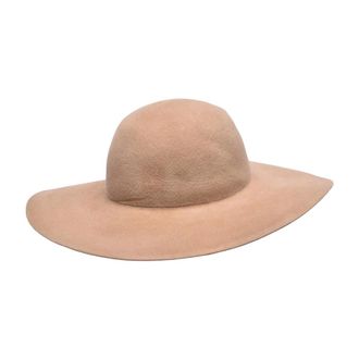 Alberta Ferretti Femme, Accessoires, Brun, Taille: M Chapeau en fourrure de lapin - Couvre-chef &eacute;l&eacute;gant