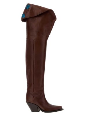 Chlo&eacute; Leather Over-the-Knee Boot - Brown