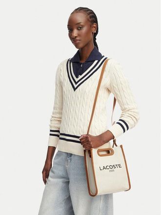 Lacoste Handtasche Small Heritage Canvas Tote NF5232TD Creme