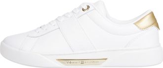 Tommy Hilfiger Damen Court Sneaker Chic Panel Court Sneaker aus Leder, Wei&szlig; (White), 36