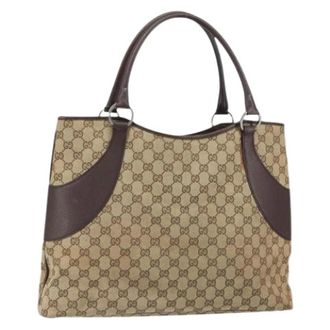 Gucci Sac &agrave; main vintage en toile Pre-owned - Femme - Pre-owned - Beige - Taille: ONE Size