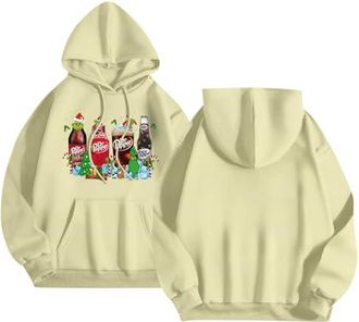 Generic Le Grinch Sweat A Capuche Femme The Sweatshirts Noel Pyjama Pilou Femmes Moche Sweet Pull Vetement Noël Vêtements Hiver Christmas Polaire Pulls Deguis