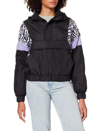 Urban Classics Damen Jacke, Obermaterial: 100 Prozent Polyamid (Nylon) Futter, Black/Zebra, M
