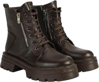 Desa Bottines pour Femme - Tige en Textile, Fermeture &eacute;clair, Talon Plat, Respirantes | Brun - 36