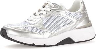 Gabor Baskets basses pour femme, argenté blanc 10, 36 EU