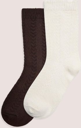 Lounge Chaussettes Tricot&eacute;es (Lot de 2) - Multicolore - Taille Unique